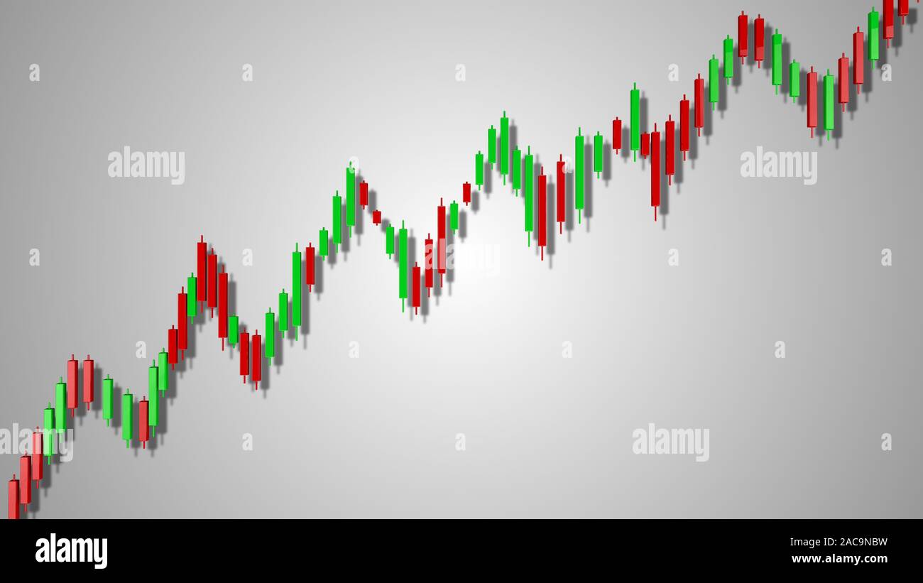 Uptrend Stock Chart 3D Illustration Stock Photo - Alamy