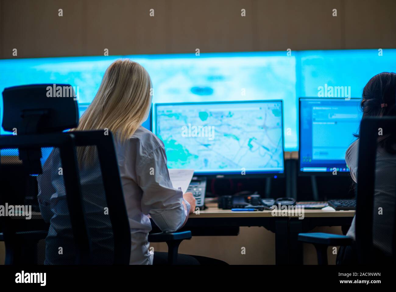 Cctv control room green screen hi-res stock photography and images - Alamy