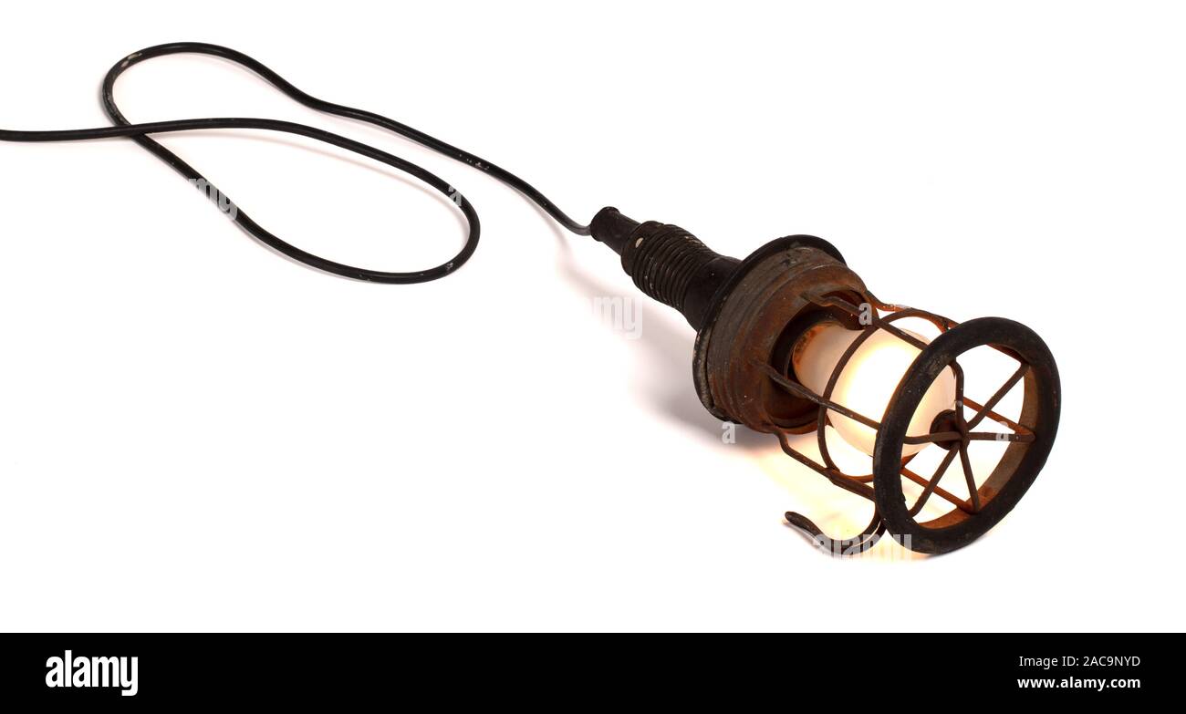 Old vintage light from the 70s, isolated Stock Photo - Alamy