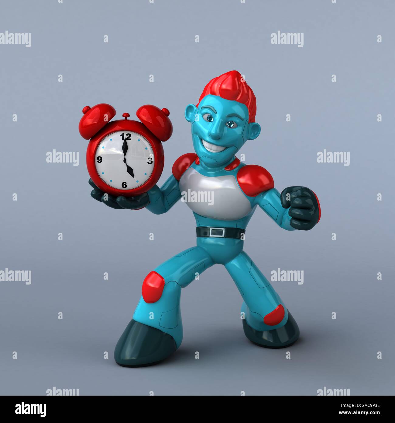 Red Robot - 3D Illustration Stock Photo - Alamy
