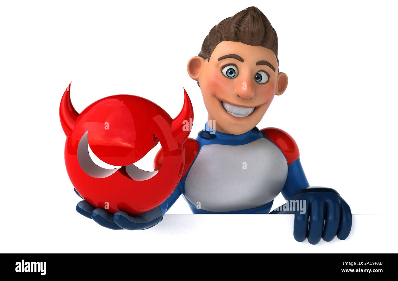 Super modern superhero - 3D Illustration Stock Photo - Alamy