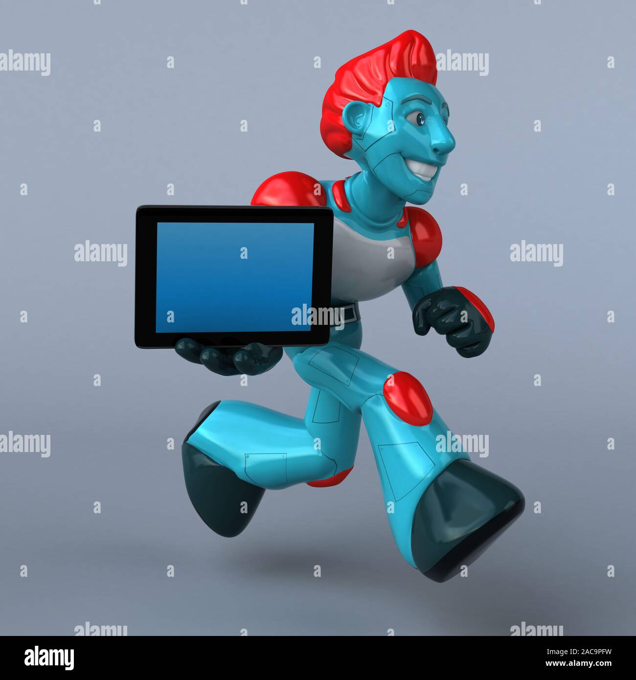 Red Robot - 3D Illustration Stock Photo - Alamy