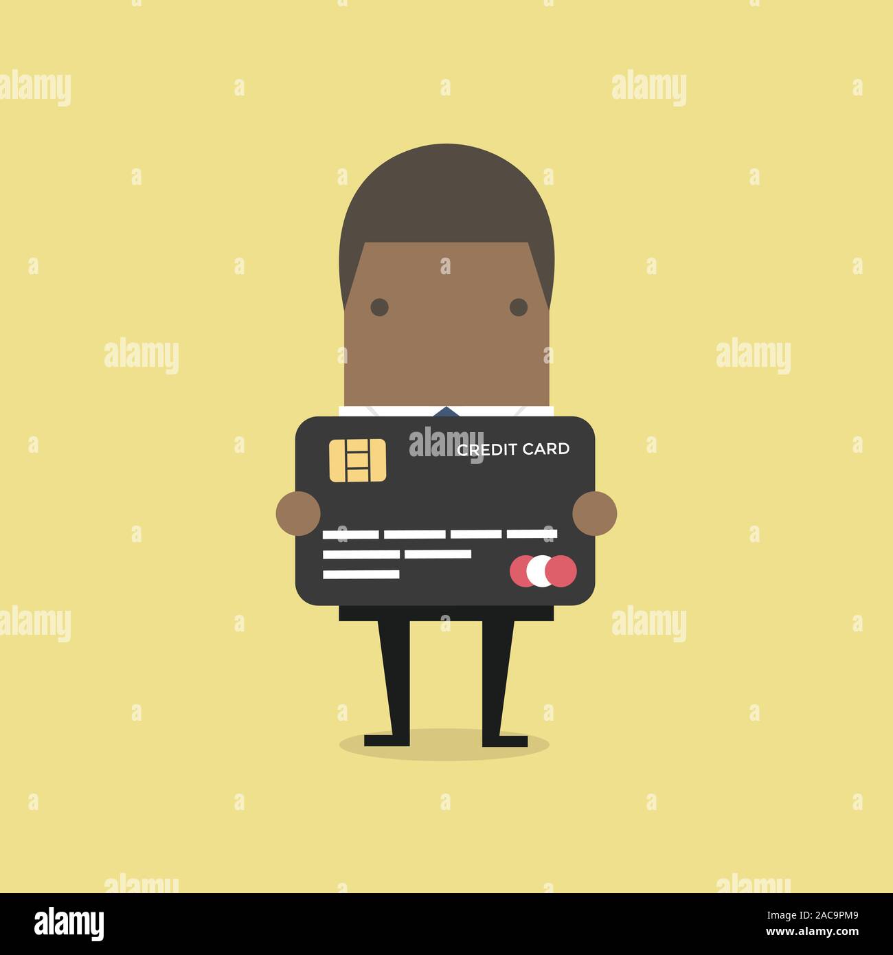 Credit card concept men Stock Vector Images - Alamy