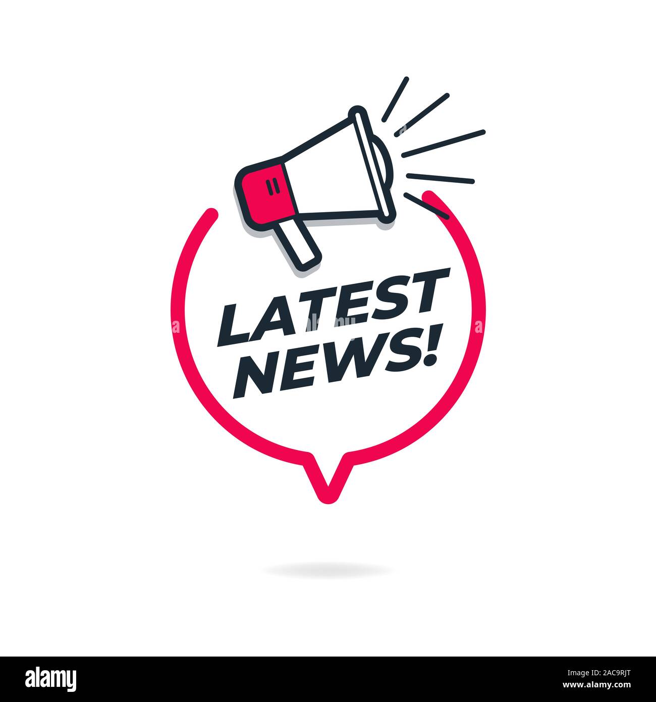Latest news sign with chat bubble and megaphone Stock Vector Image ...