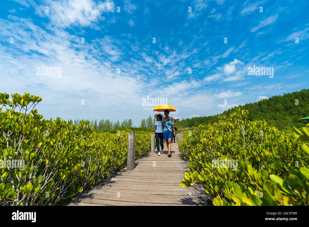 RAYONG, THAILAND - JAN 6, 2019 ; unidentified people visitted green ...
