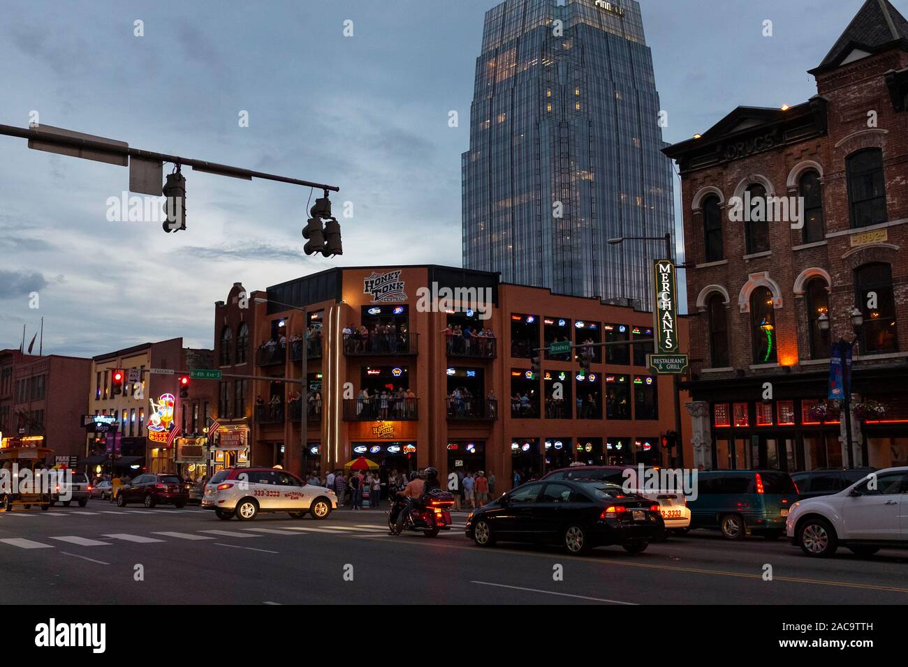 Nashville, Tennessee, USA - June 26, 2014: Street scene in the city of ...