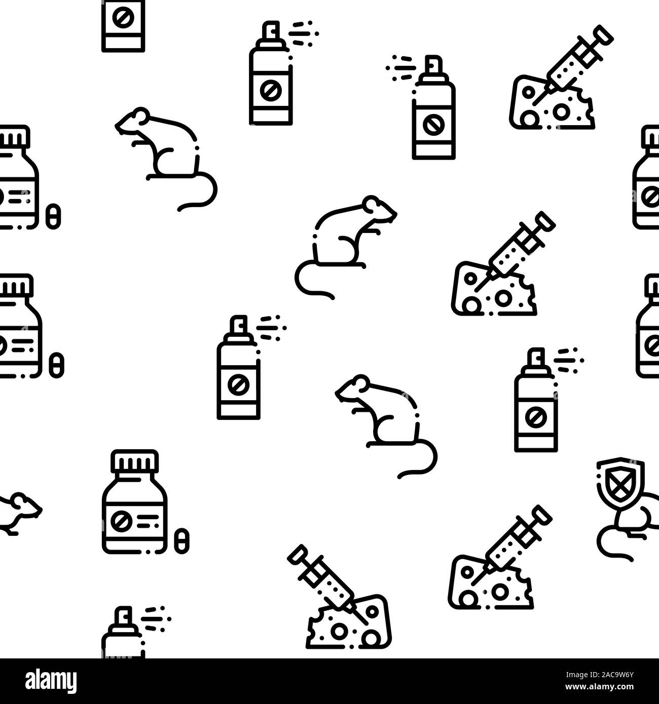Rat Protect Seamless Pattern Vector Stock Vector Image & Art - Alamy