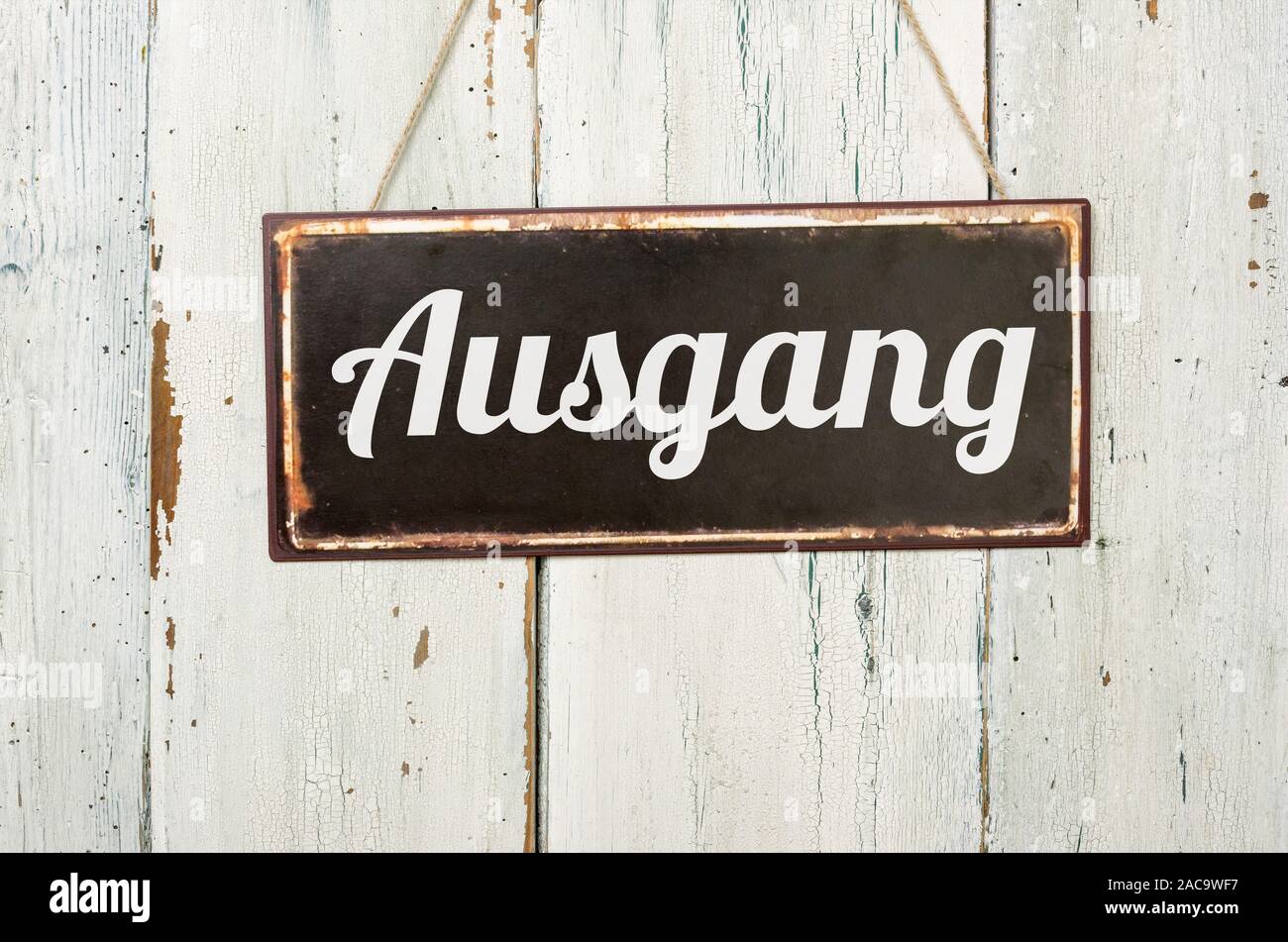 Rusted exit sign hi-res stock photography and images - Alamy