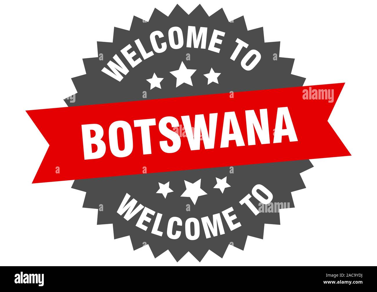 Botswana sign. welcome to Botswana red sticker Stock Vector Image & Art ...