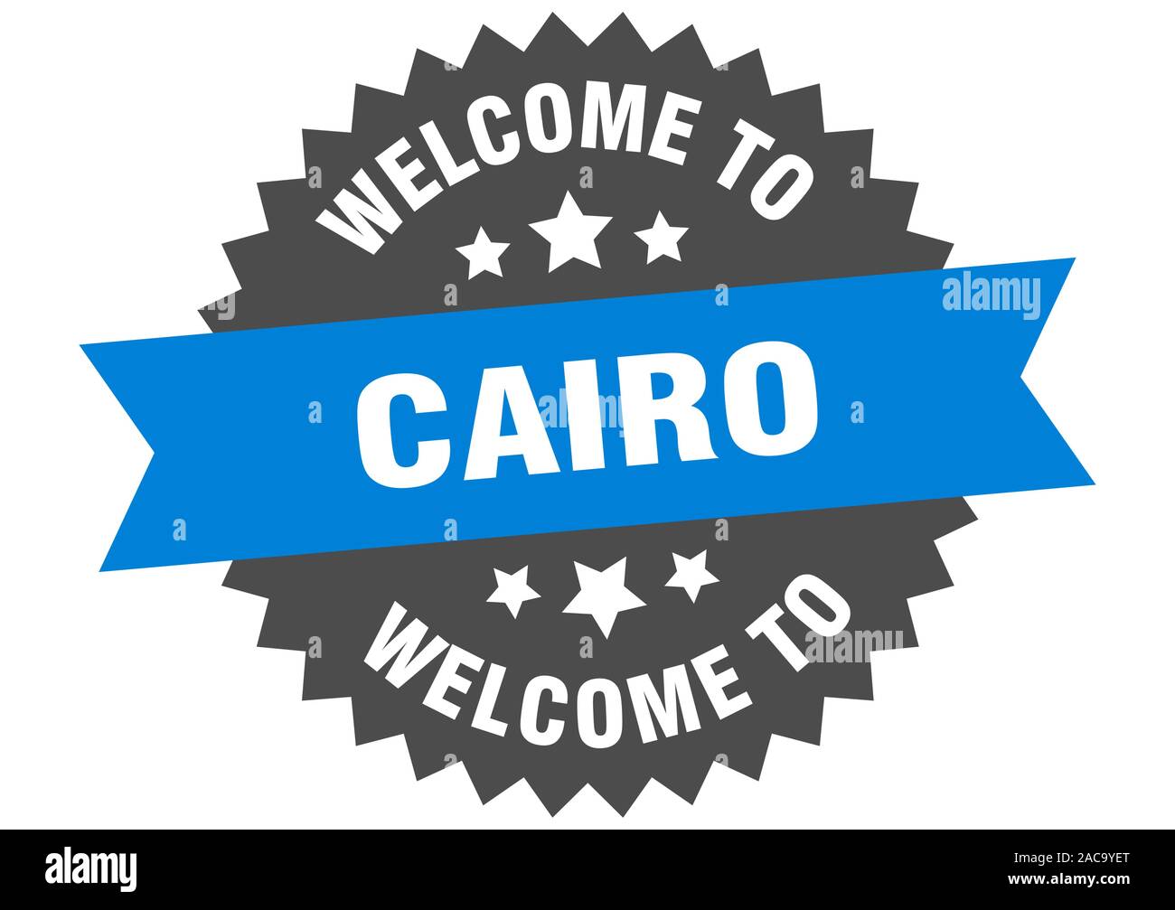 Cairo sign. welcome to Cairo blue sticker Stock Vector Image & Art - Alamy