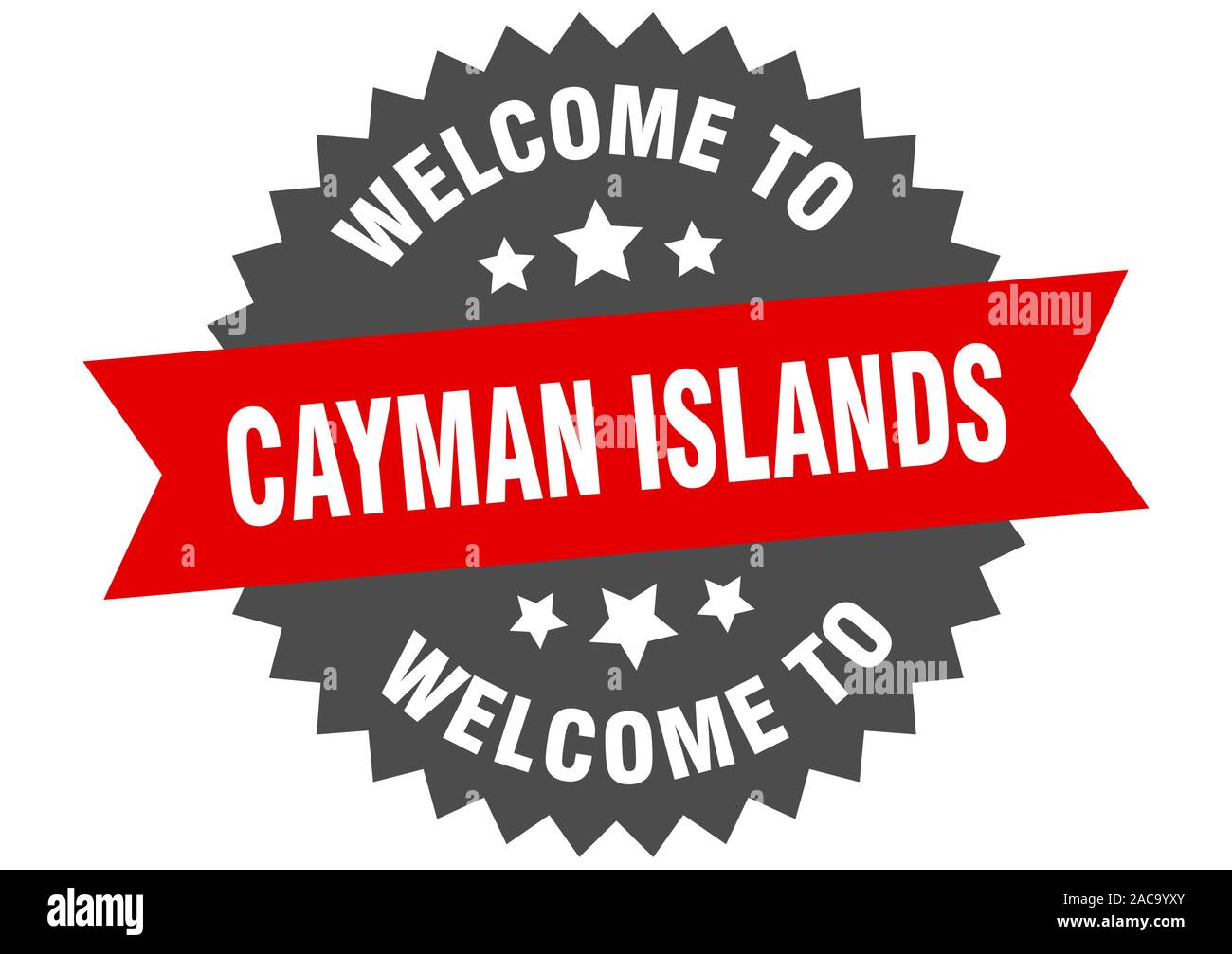 Cayman Islands sign. welcome to Cayman Islands red sticker Stock Vector ...