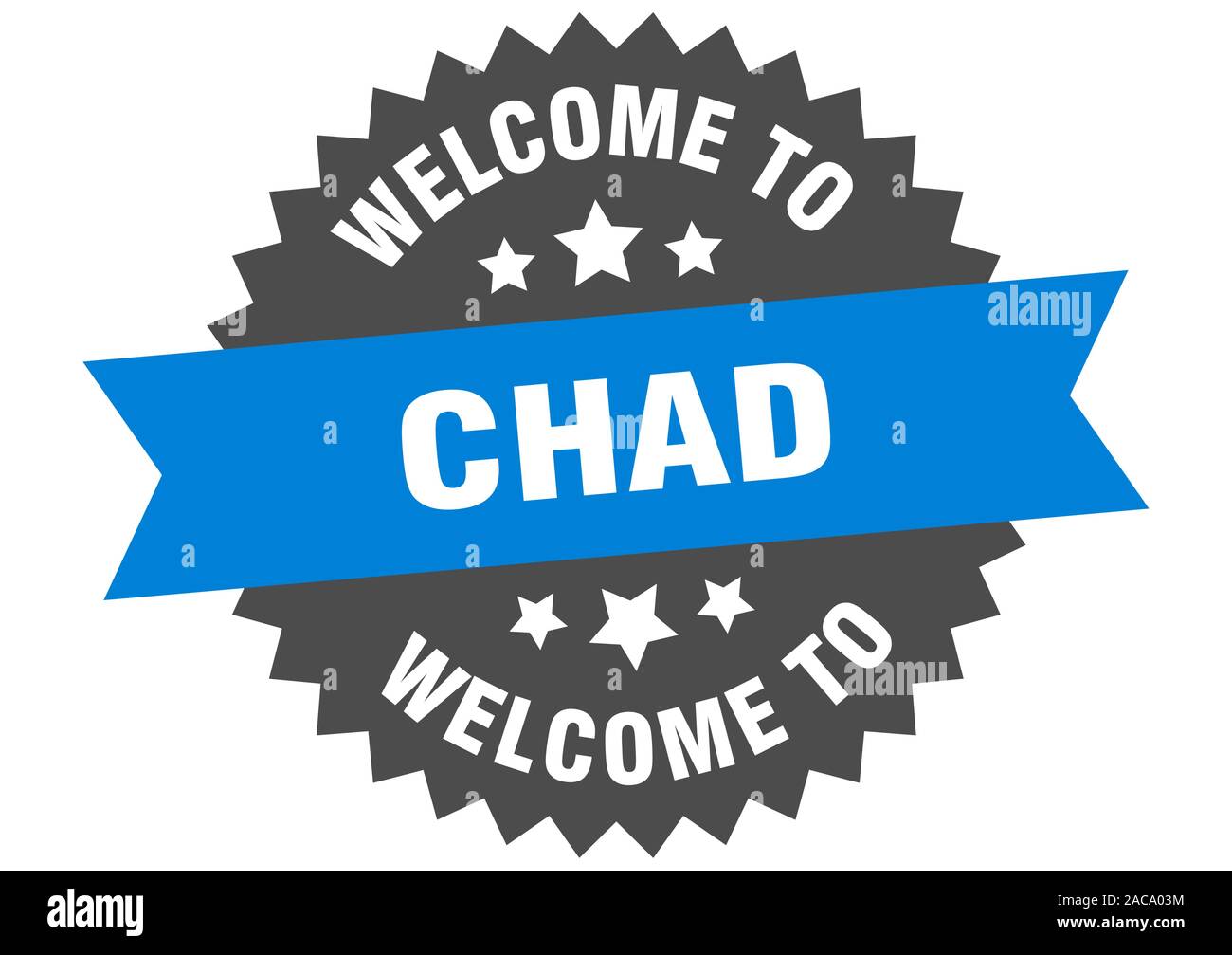 Chad sign. welcome to Chad blue sticker Stock Vector Image & Art - Alamy