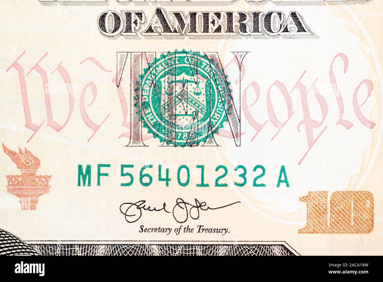 New American ten dollar bill some details of the new design in ...