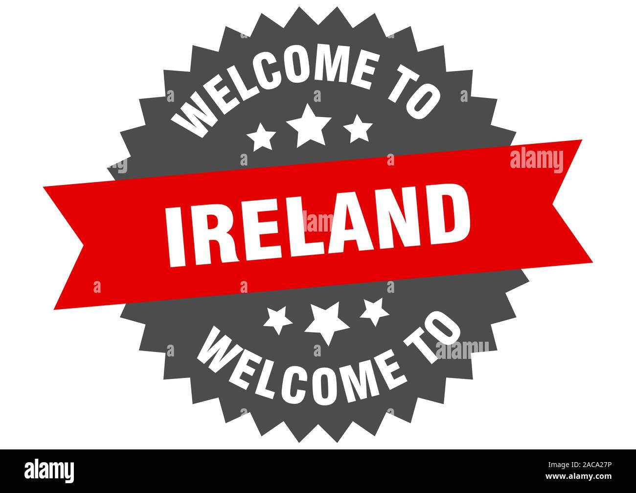 Ireland sign. welcome to Ireland red sticker Stock Vector Image & Art ...