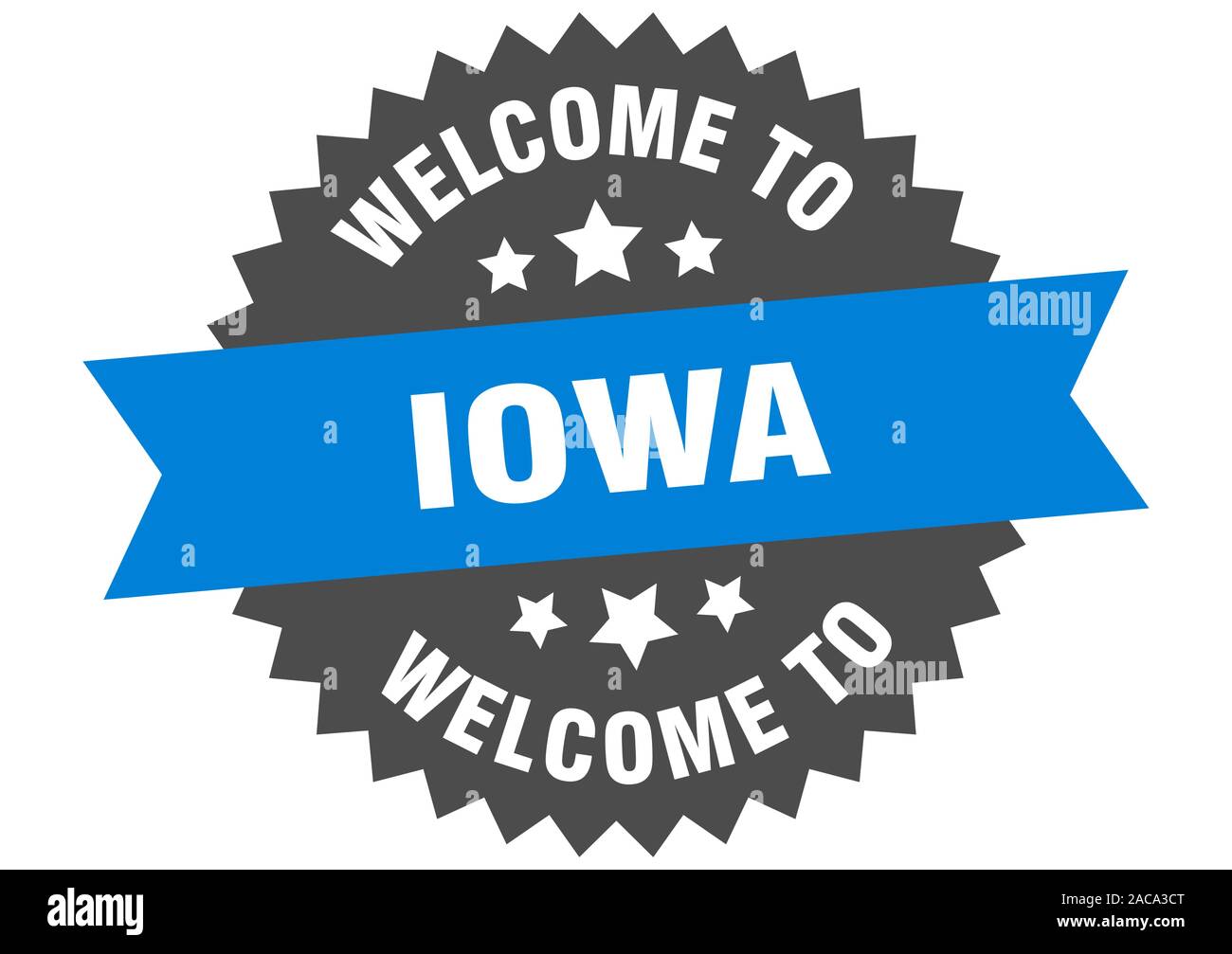 Iowa sign. welcome to Iowa blue sticker Stock Vector Image & Art - Alamy