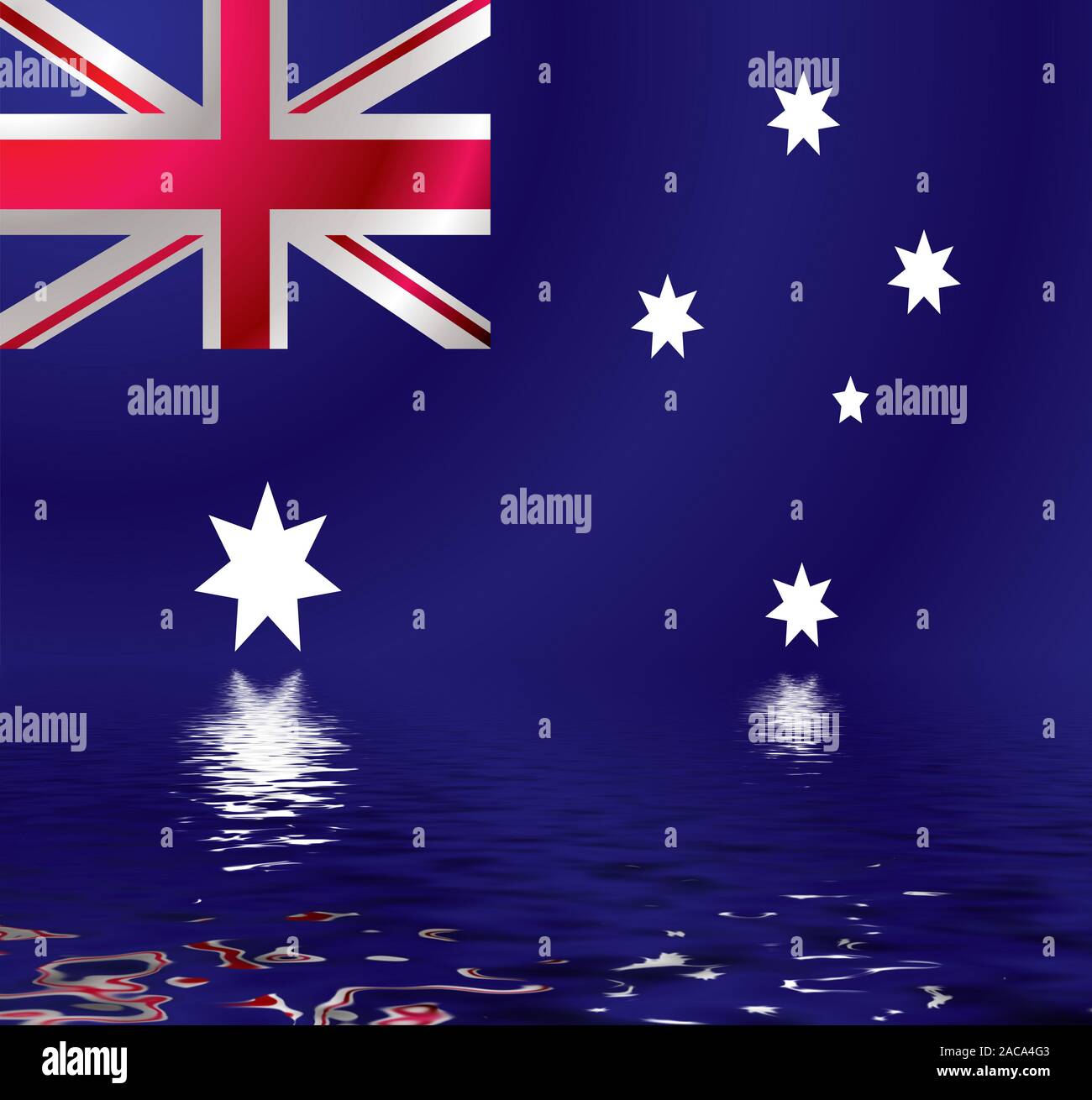 Australian flag water Stock Photo - Alamy