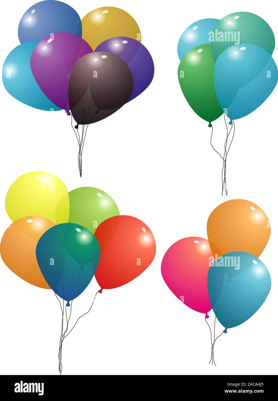 balloon set transparent Stock Photo - Alamy