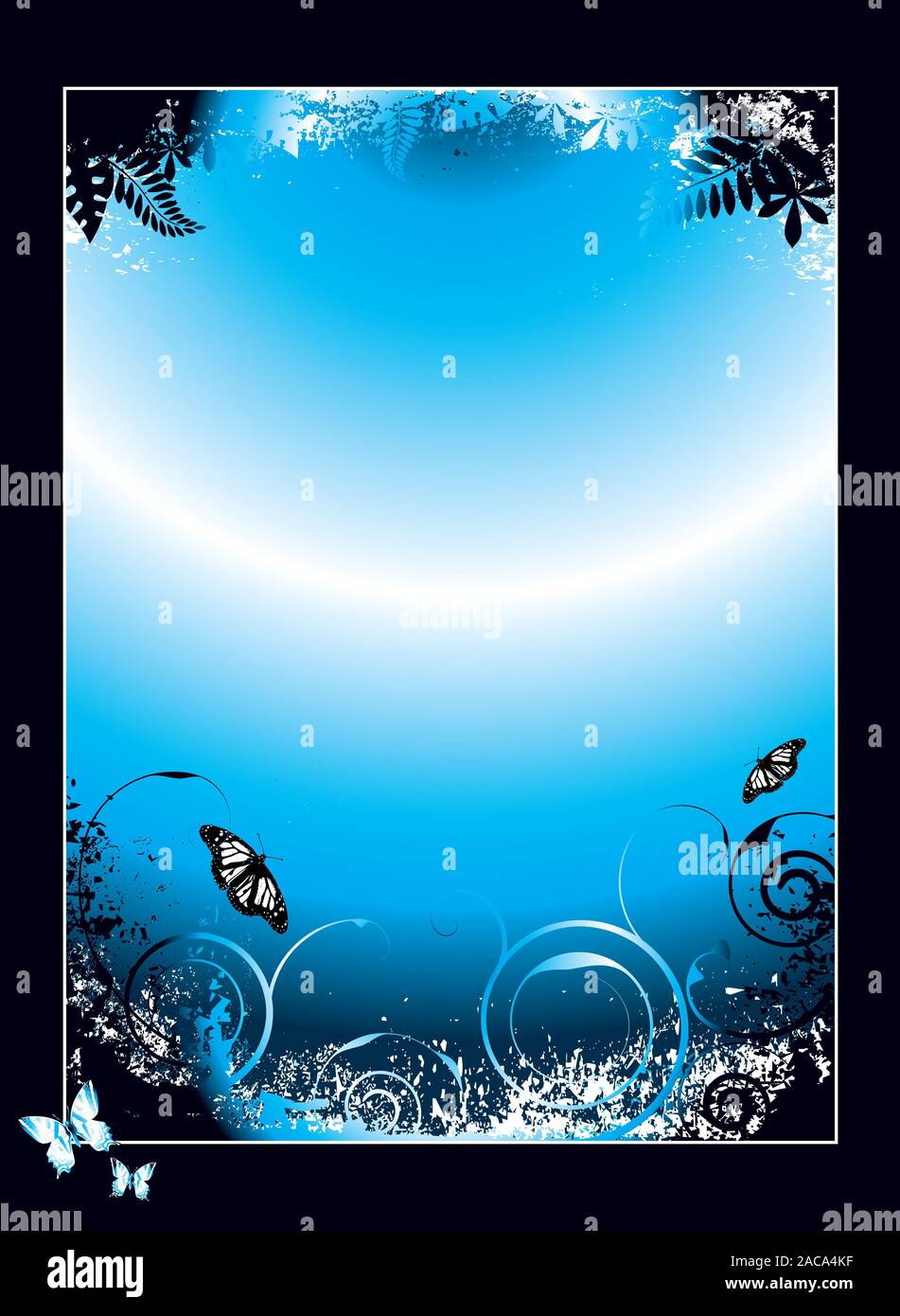 black gradient floral Stock Photo - Alamy