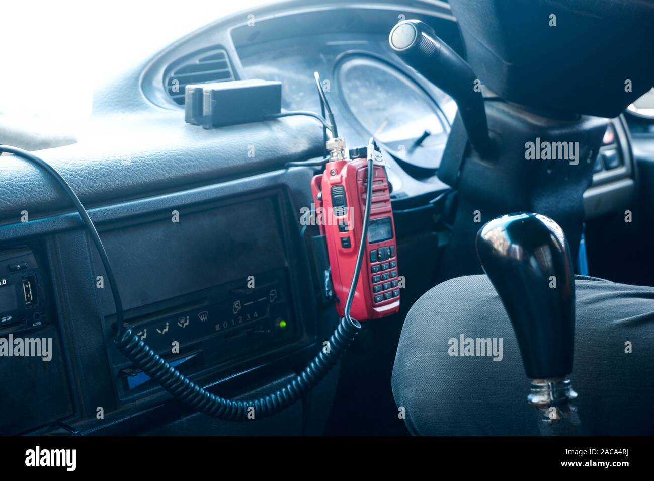 Communication equipment attached to the car Stock Photo - Alamy
