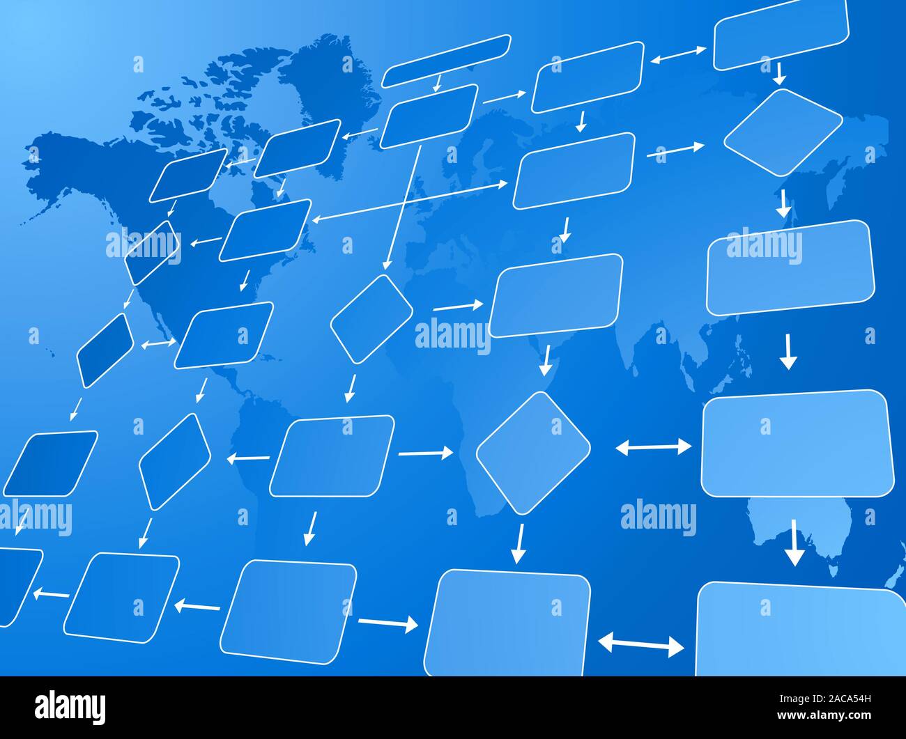 Business flow chart blue Stock Photo - Alamy