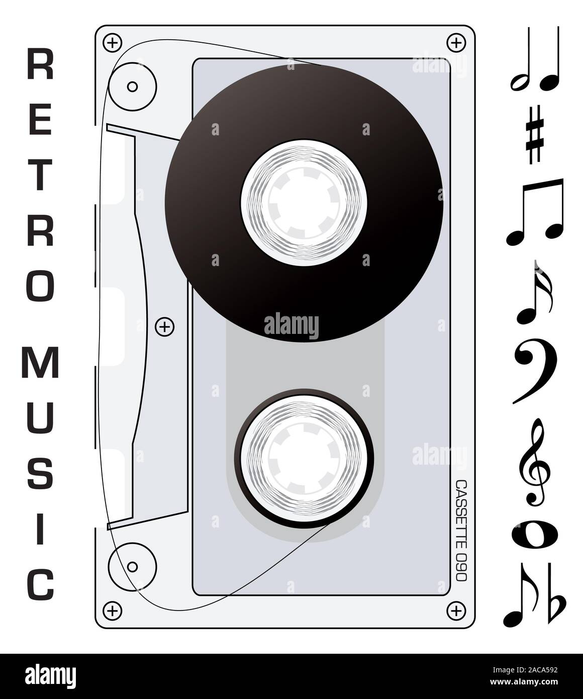 cassette tape notes Stock Photo - Alamy