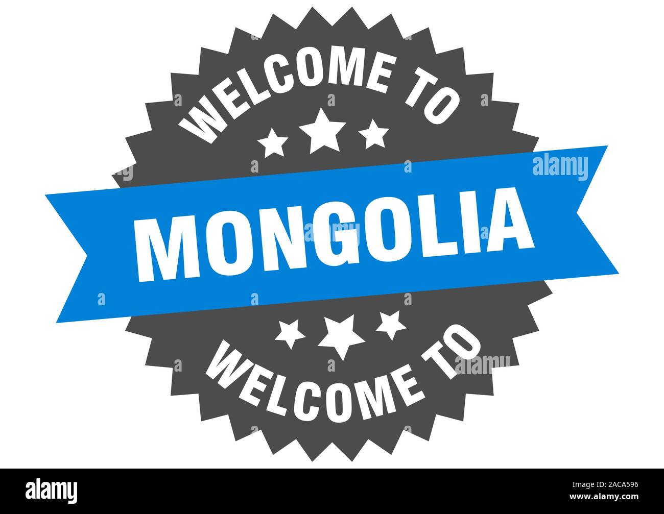 Mongolia sign. welcome to Mongolia blue sticker Stock Vector Image ...