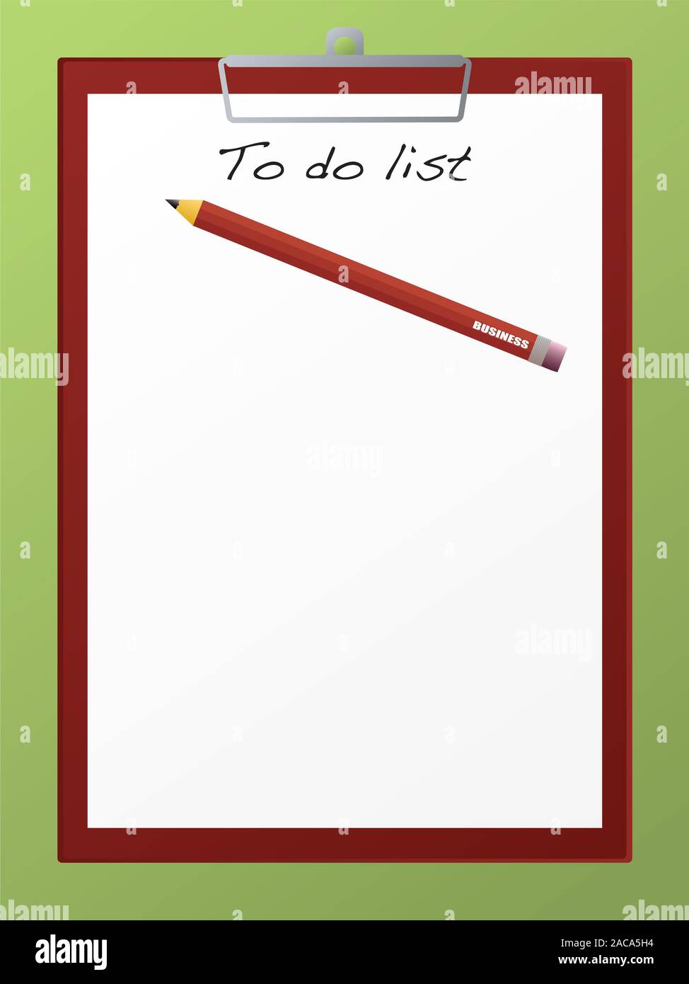 clip board to do Stock Photo - Alamy