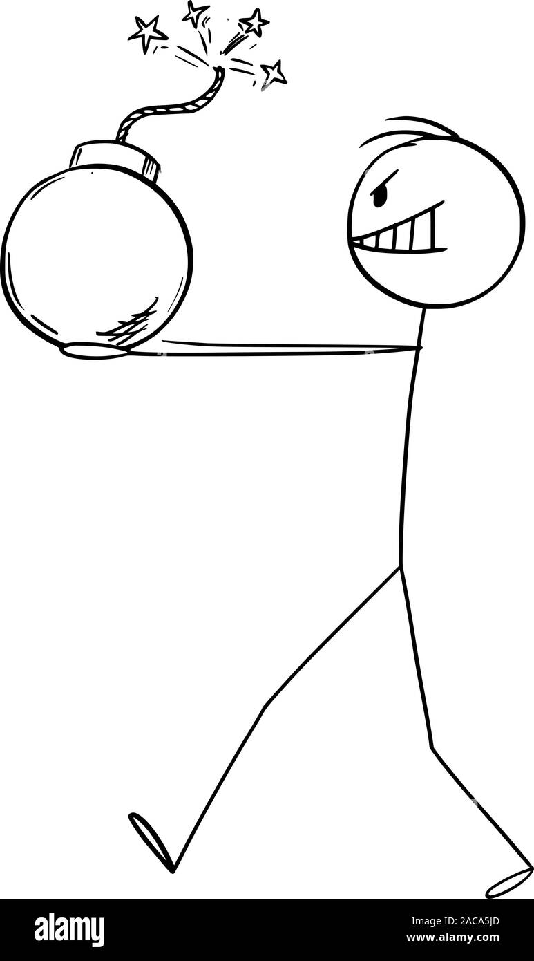 Vector cartoon stick figure drawing conceptual illustration of walking ...