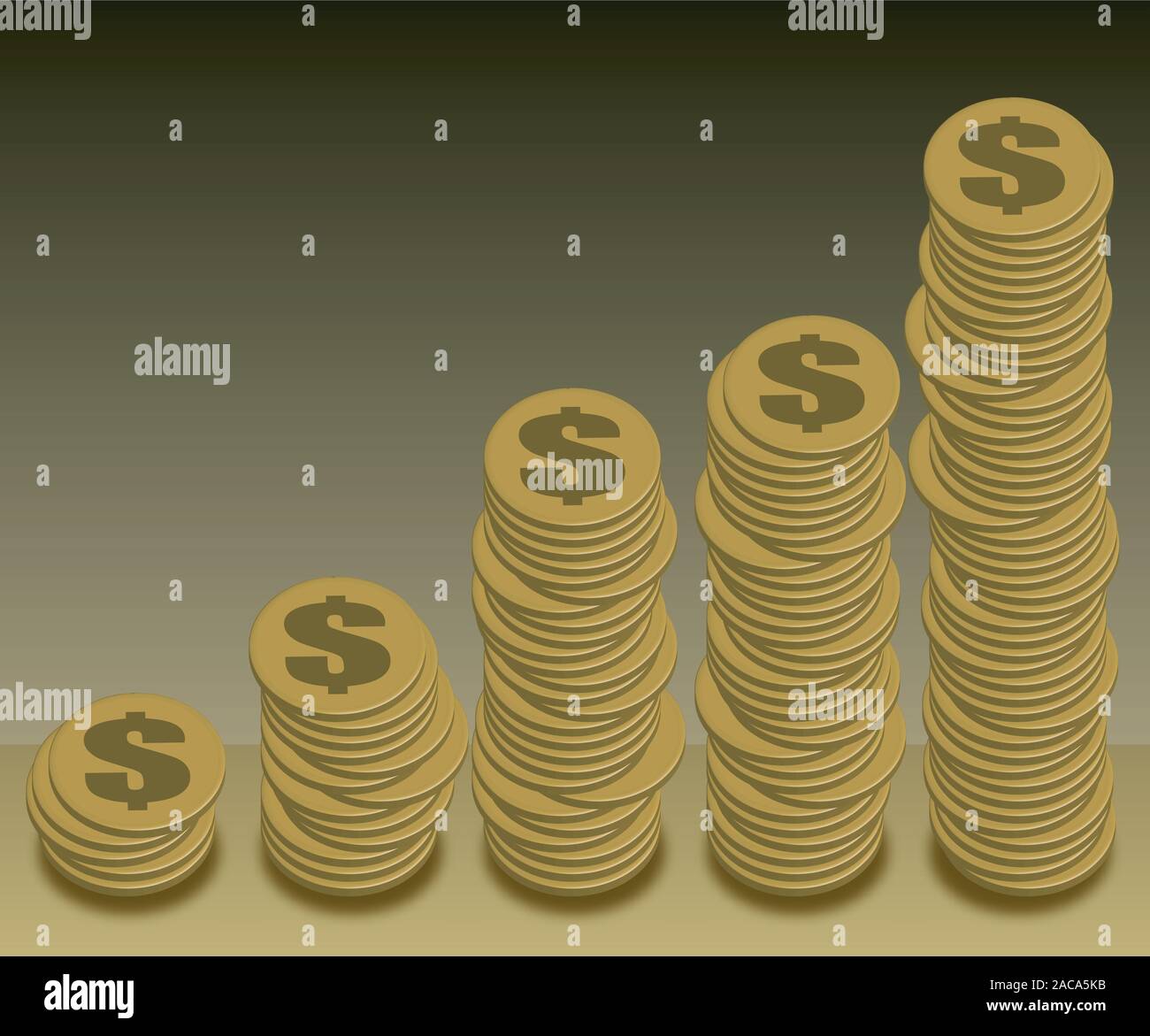Stack dollar graph hi-res stock photography and images - Alamy