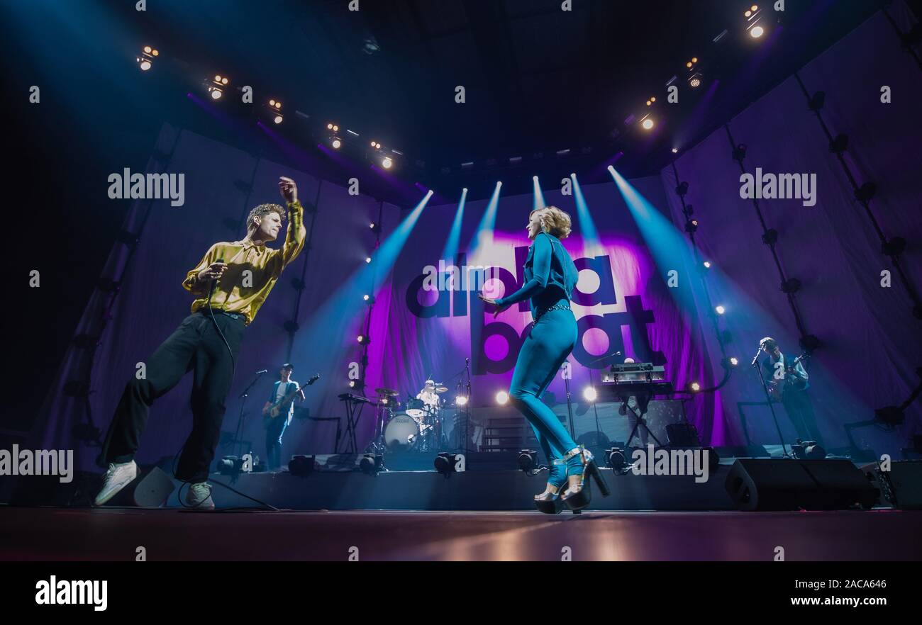 Copenhagen, Denmark. 30th, November 2019. The Danish band Alphabeat ...