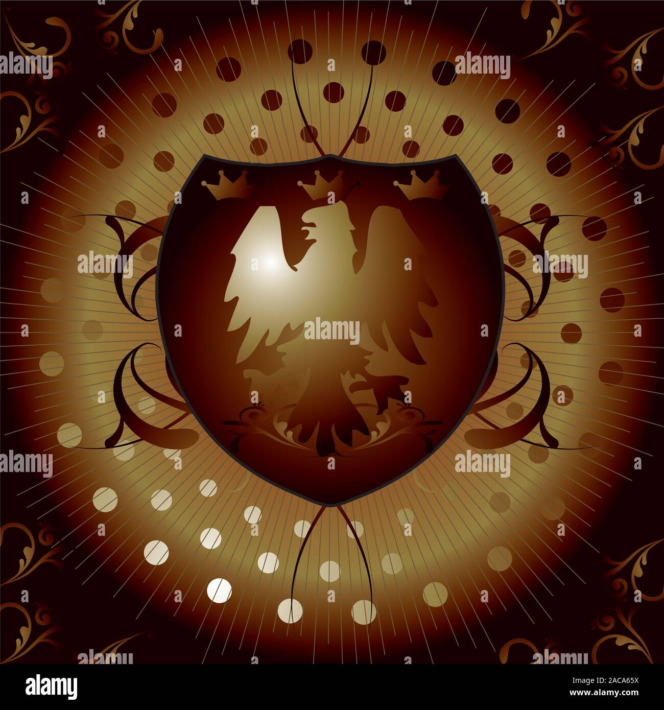 Eagle and crown shield hi-res stock photography and images - Alamy