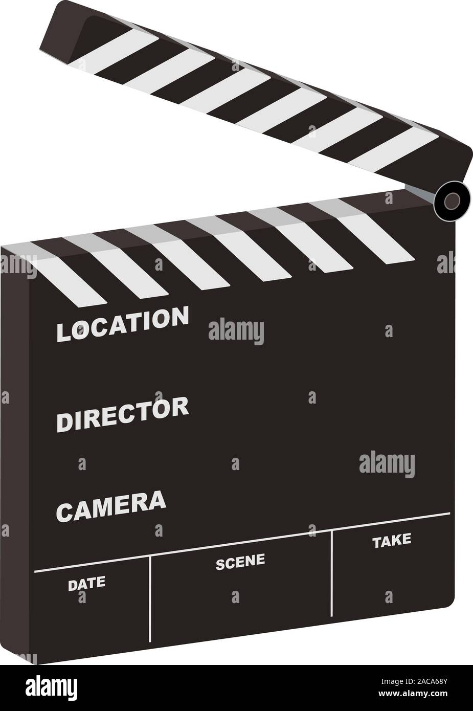 film clapper 3d open Stock Photo - Alamy