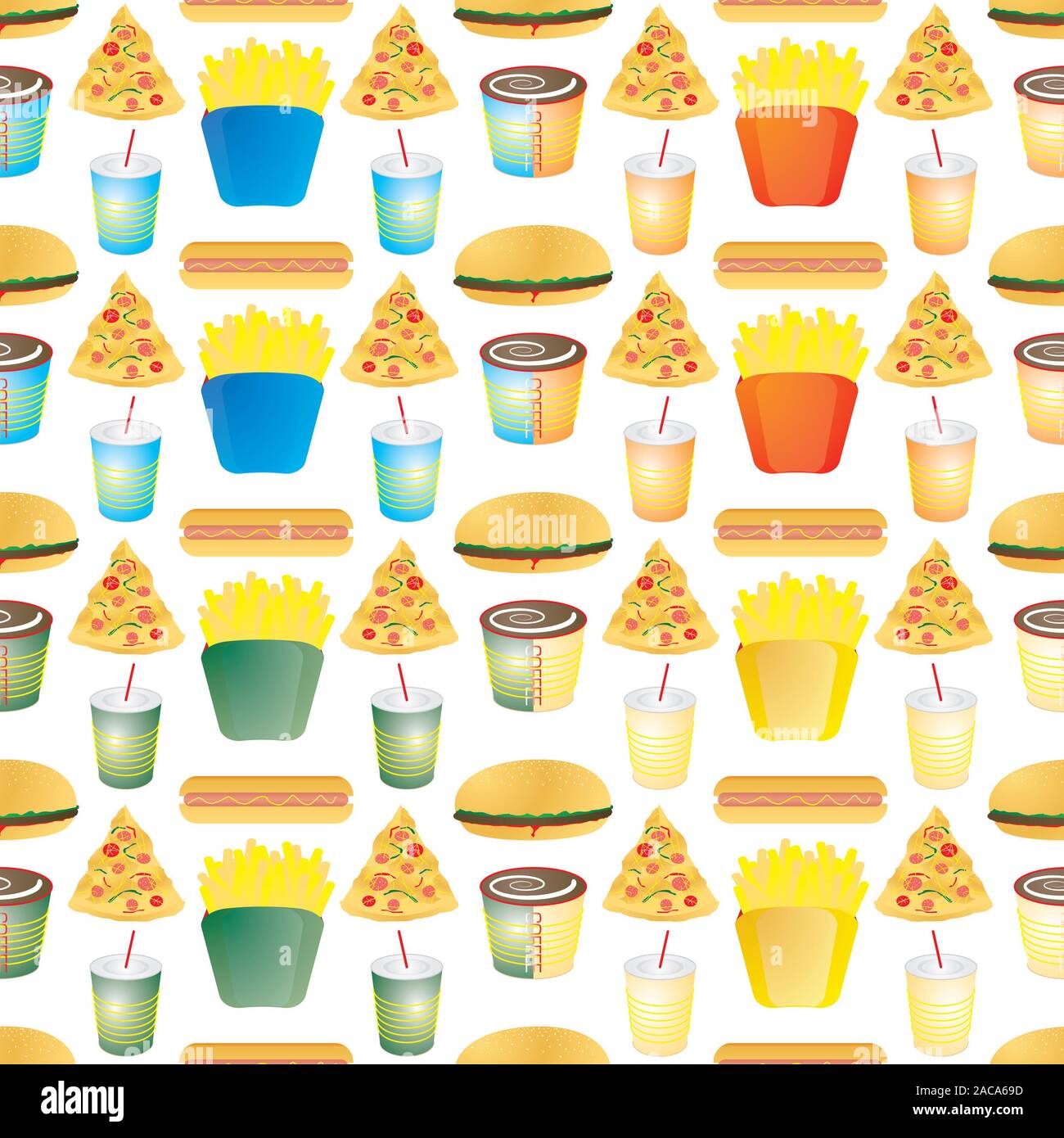 fast food tile multi Stock Photo - Alamy