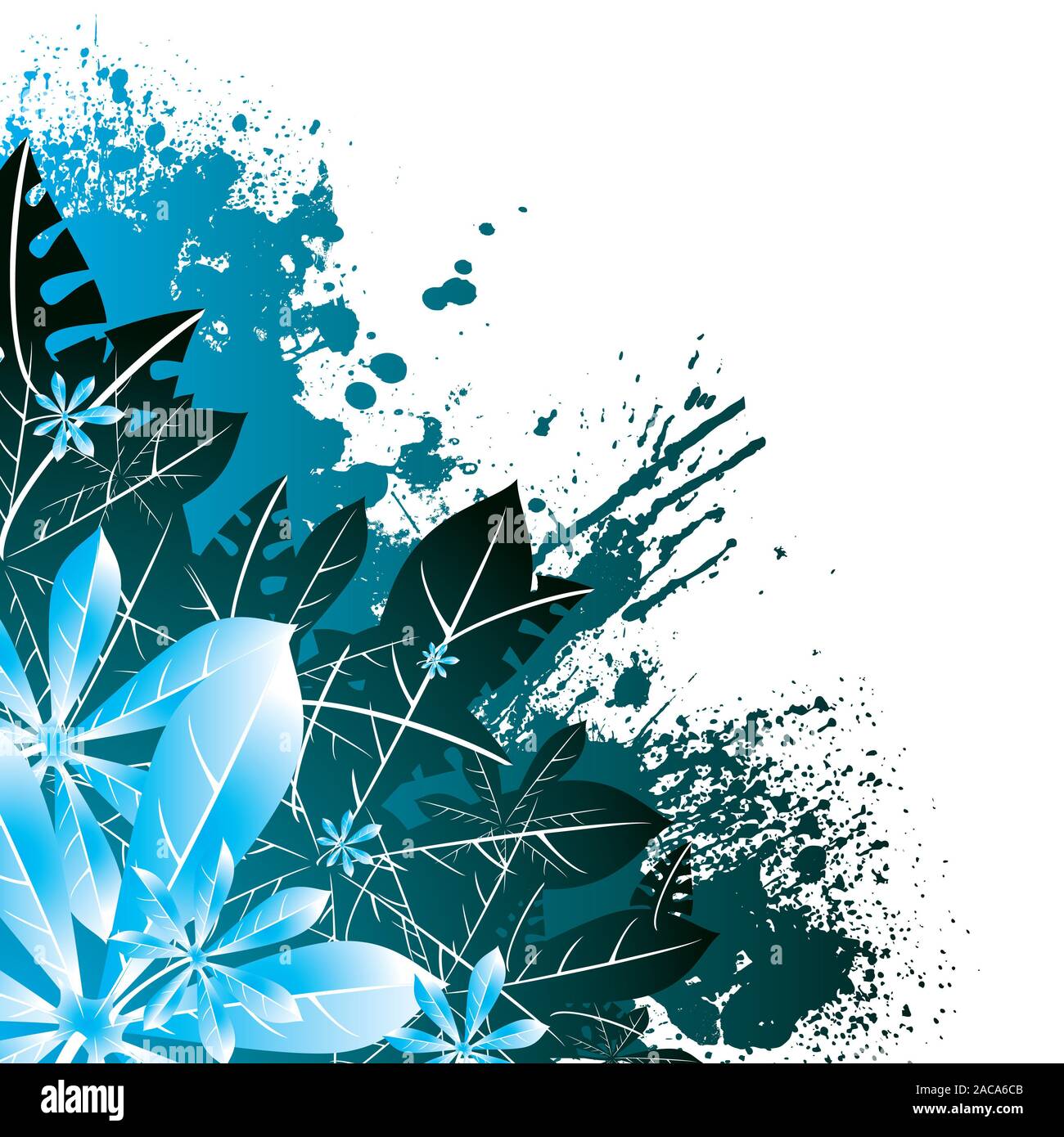 floral corner blue Stock Photo - Alamy