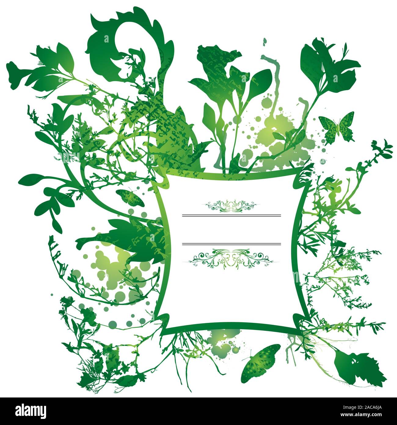 floral spray banner Stock Photo - Alamy