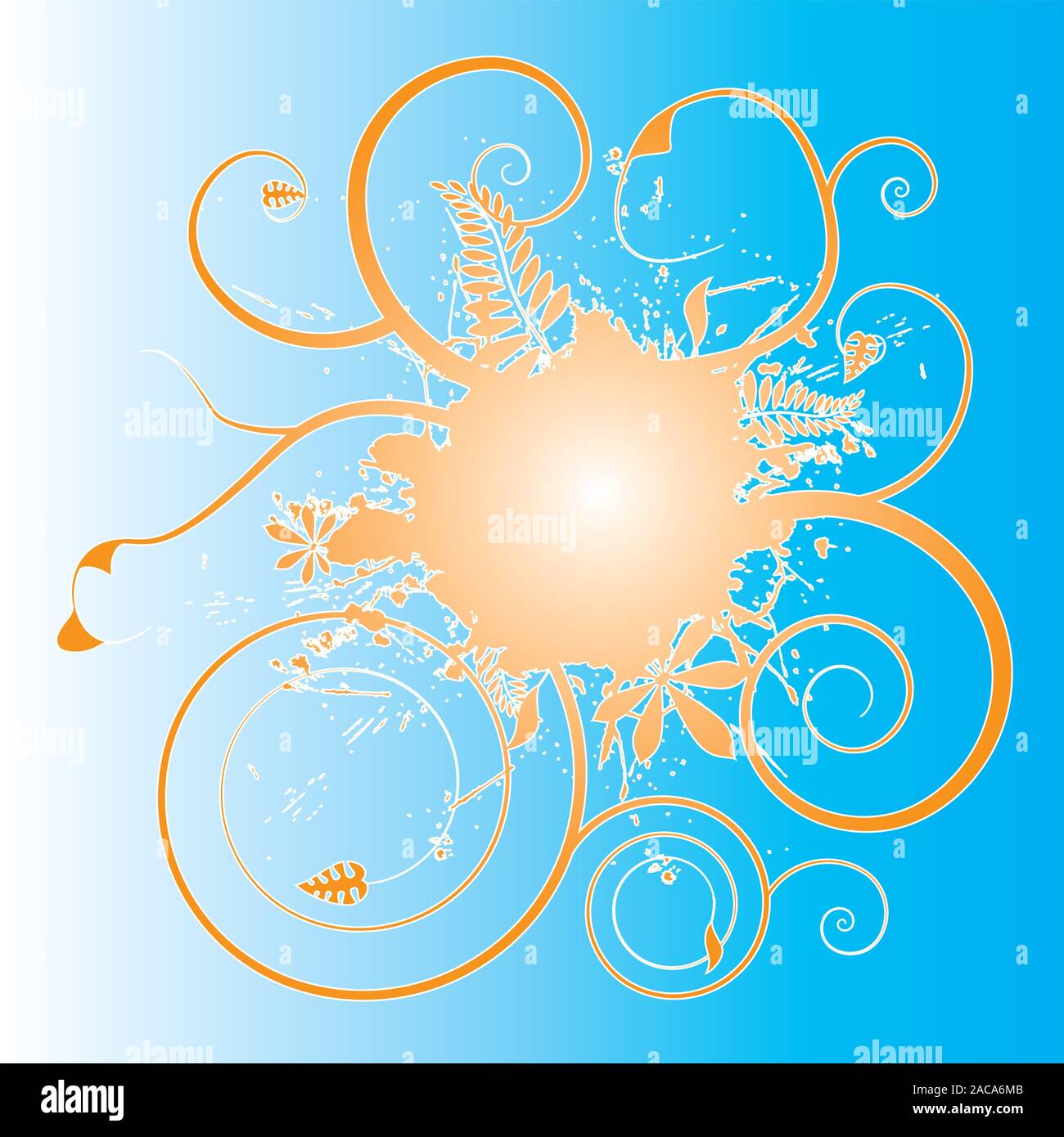 floral spray outline Stock Photo - Alamy