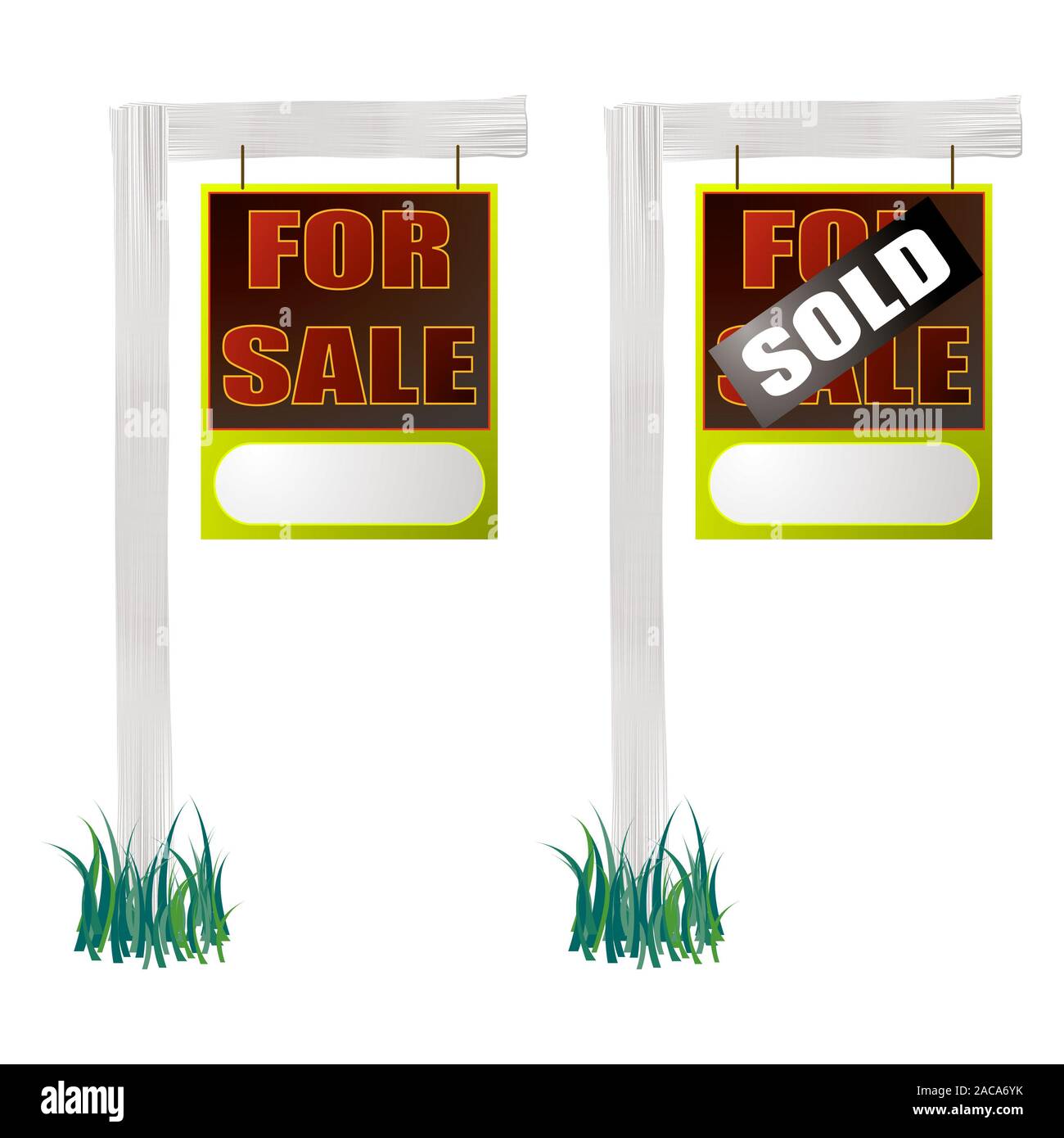 for sale sign hang Stock Photo - Alamy