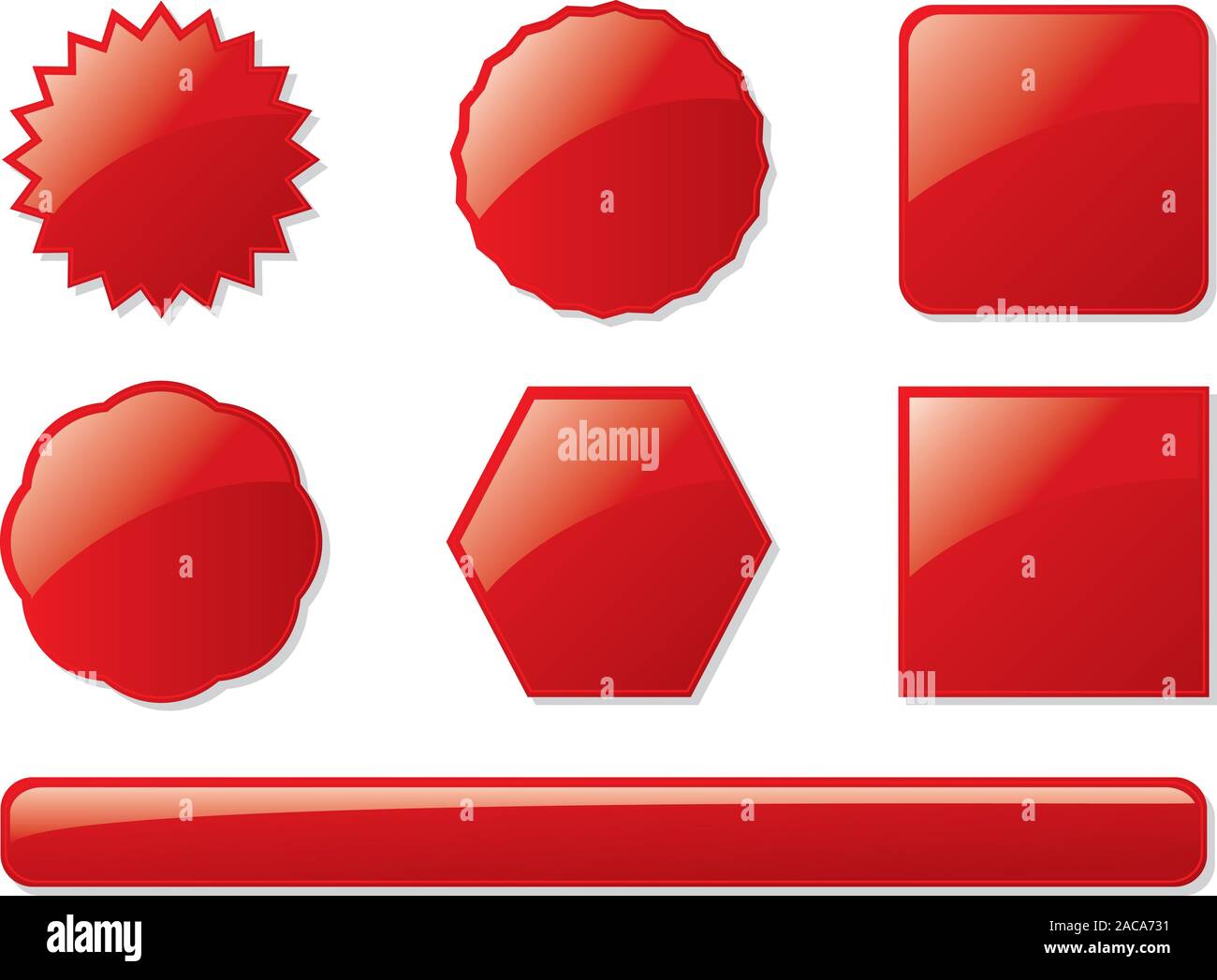glass buttons red Stock Photo - Alamy