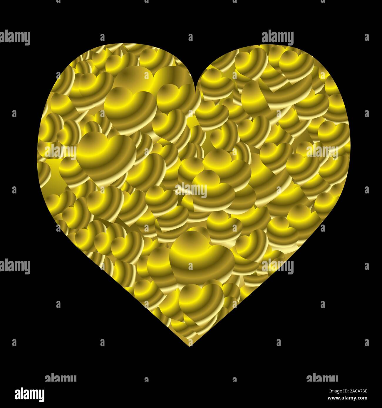 gold love heart mini Stock Photo - Alamy