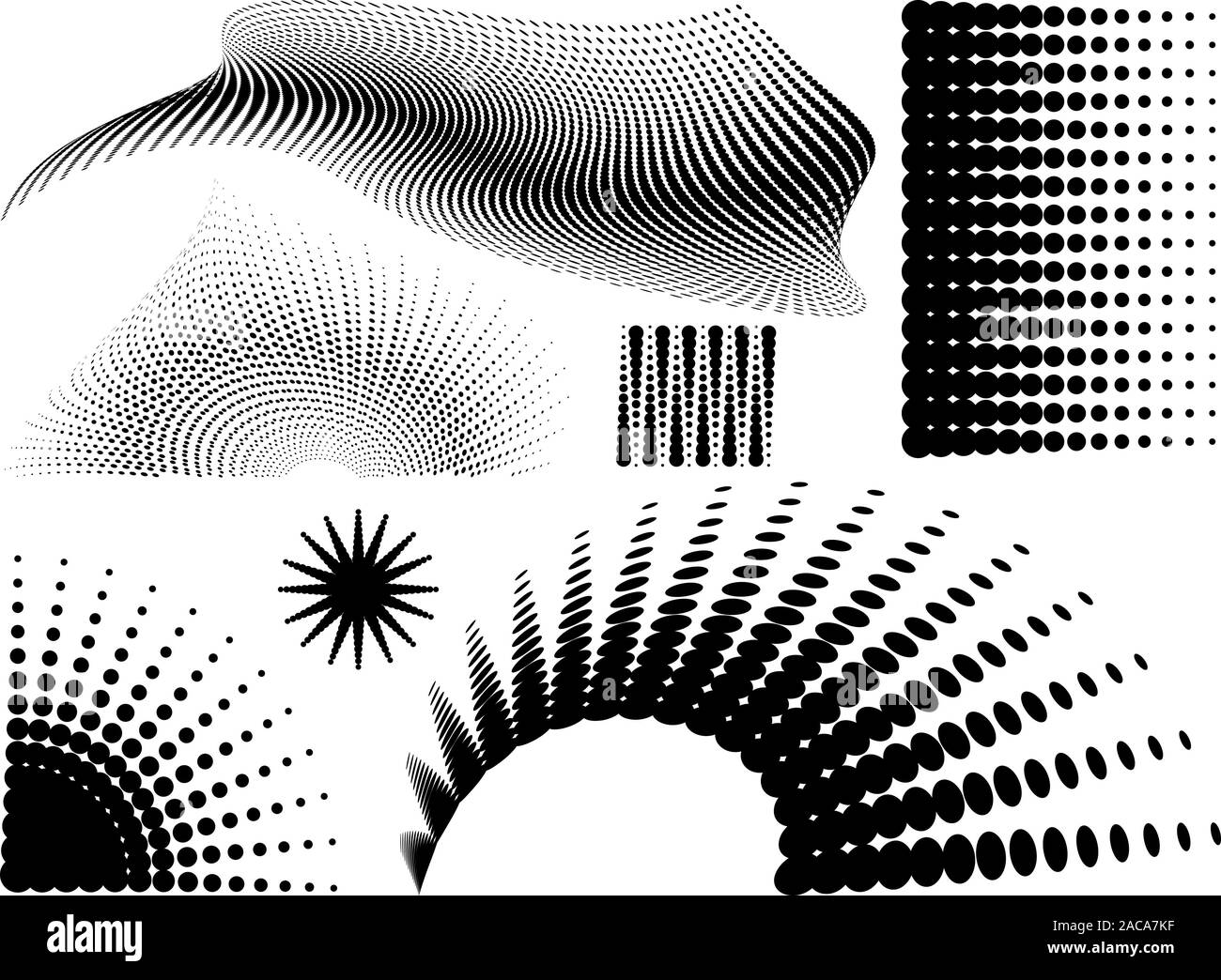 Halftone dot pattern horizontal Cut Out Stock Images & Pictures - Alamy