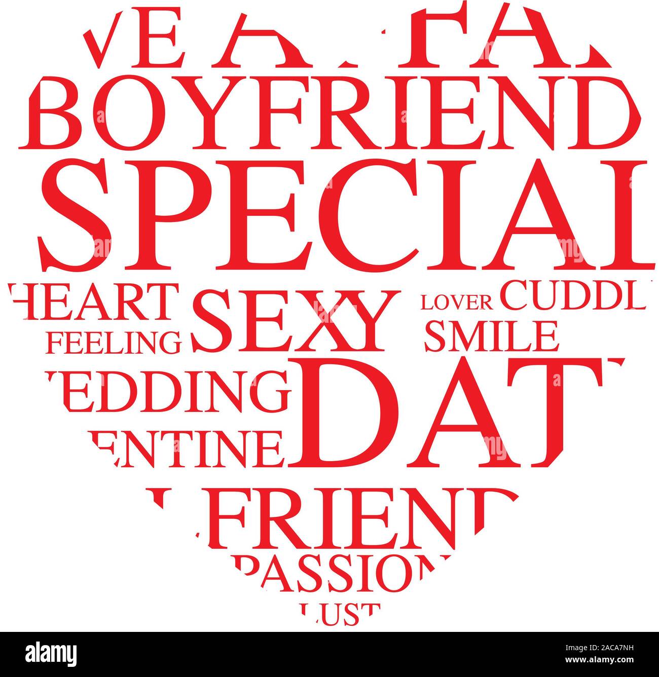 Red heart love words Cut Out Stock Images & Pictures - Alamy