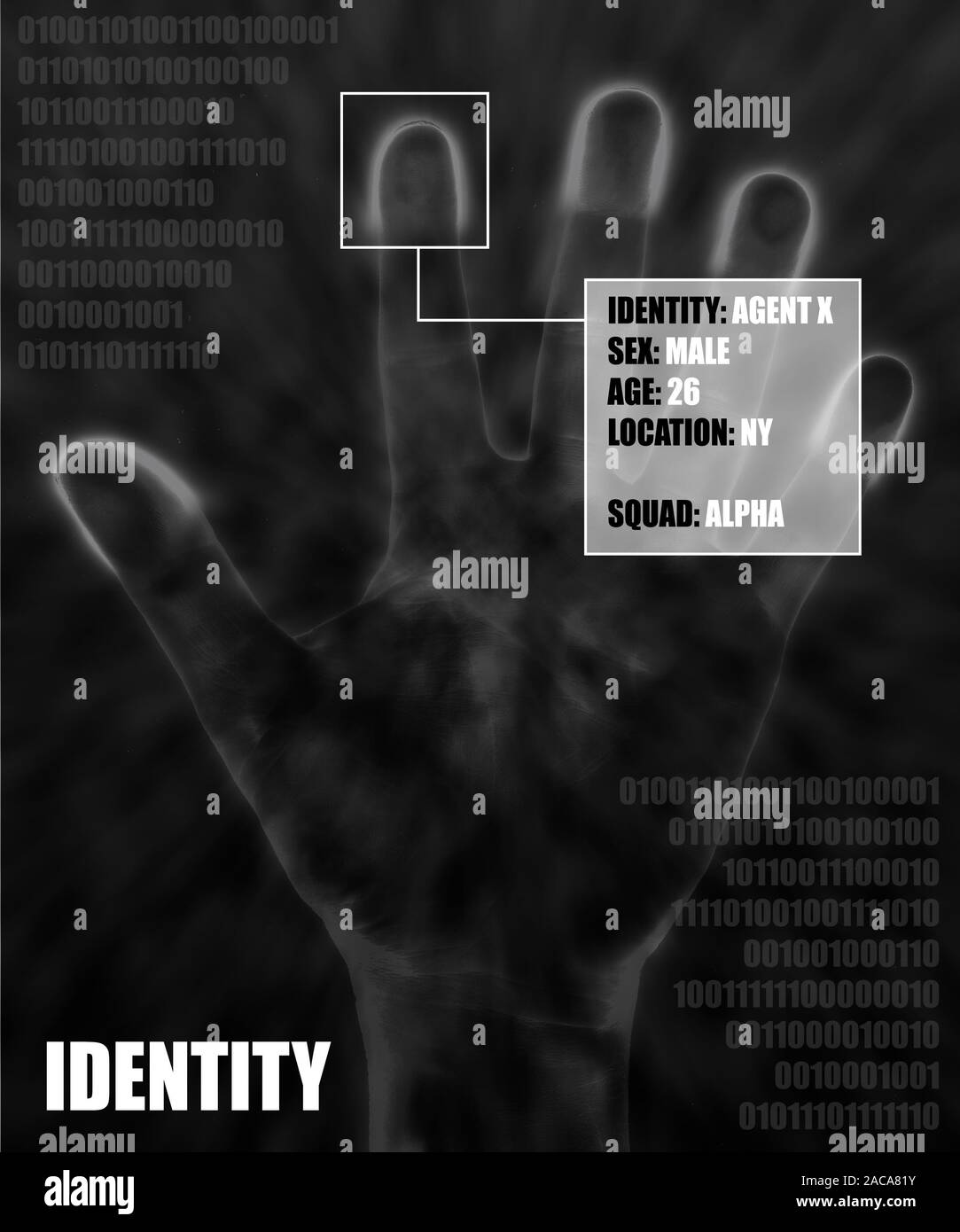 black identity info Stock Photo - Alamy