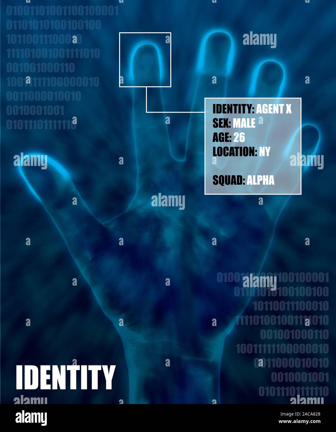 blue identity info Stock Photo - Alamy