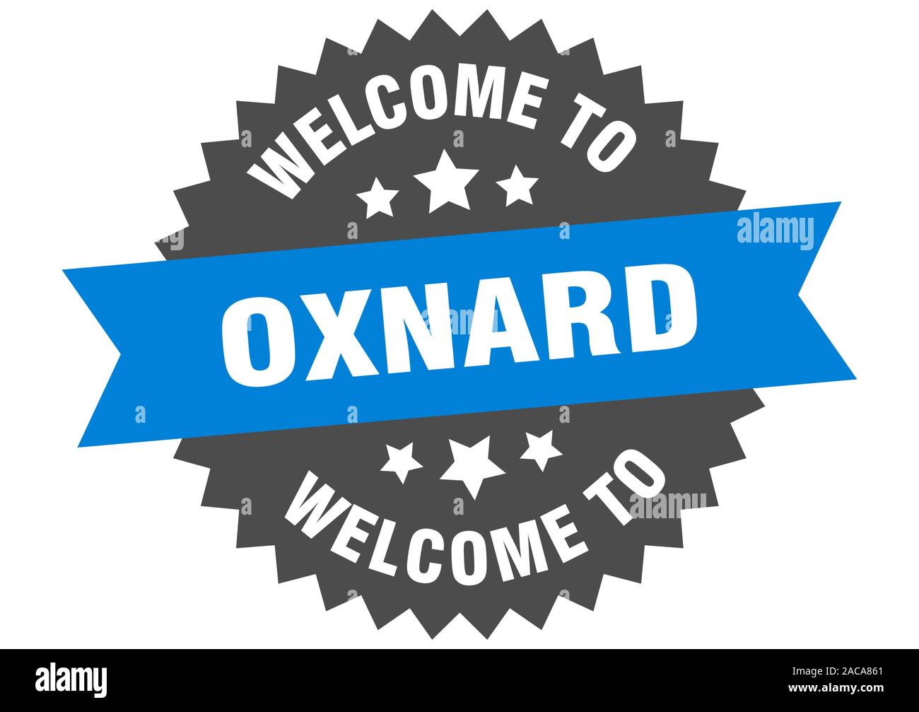 Oxnard sign. welcome to Oxnard blue sticker Stock Vector Image & Art ...