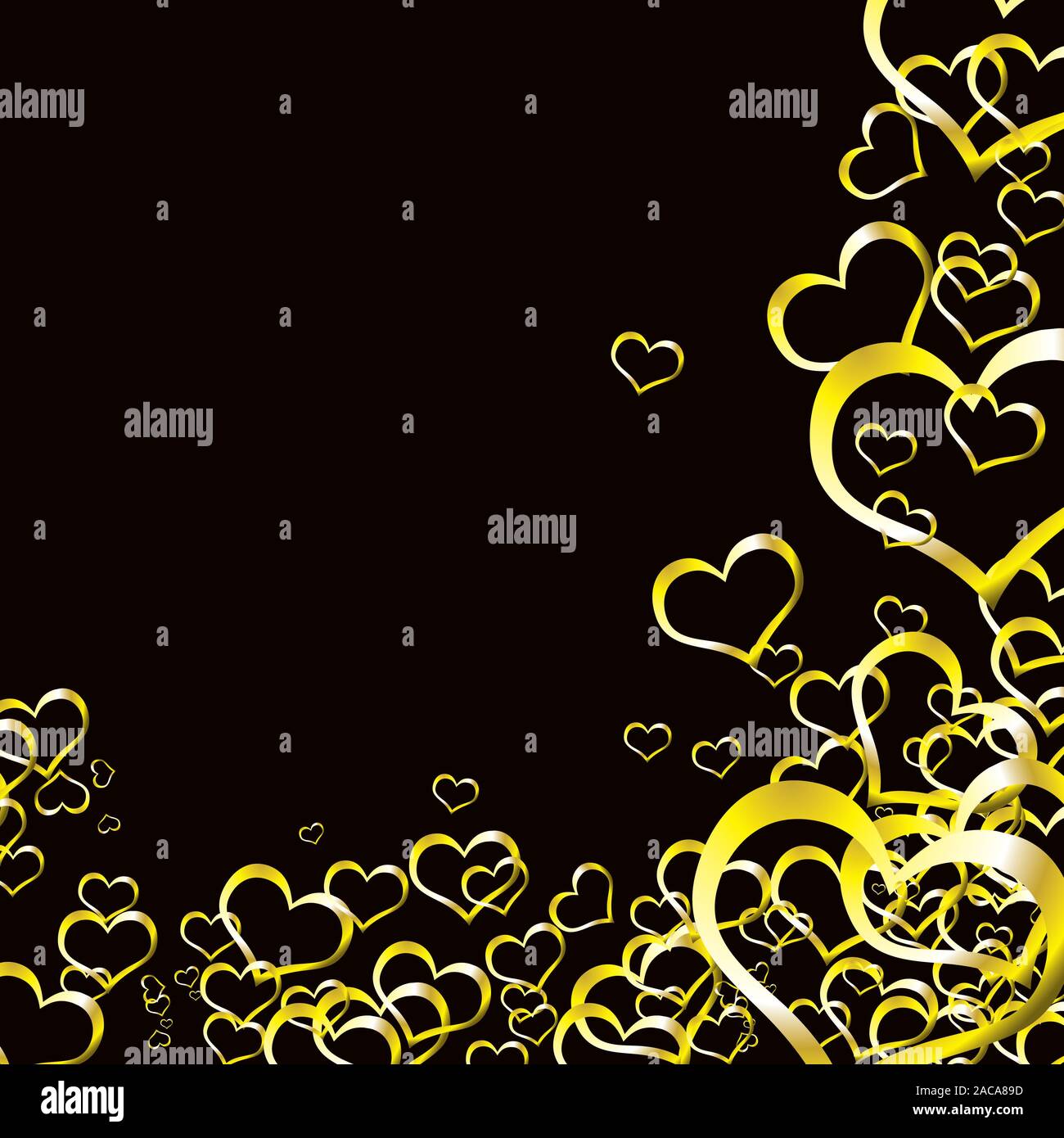 love heart gold background Stock Photo - Alamy