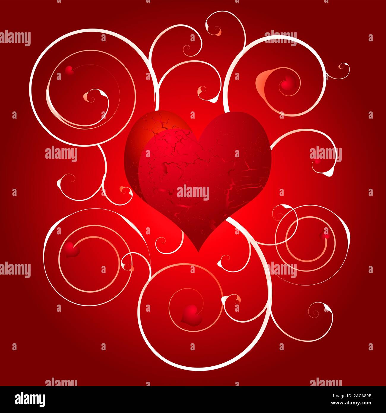 love heart swirl white Stock Photo - Alamy