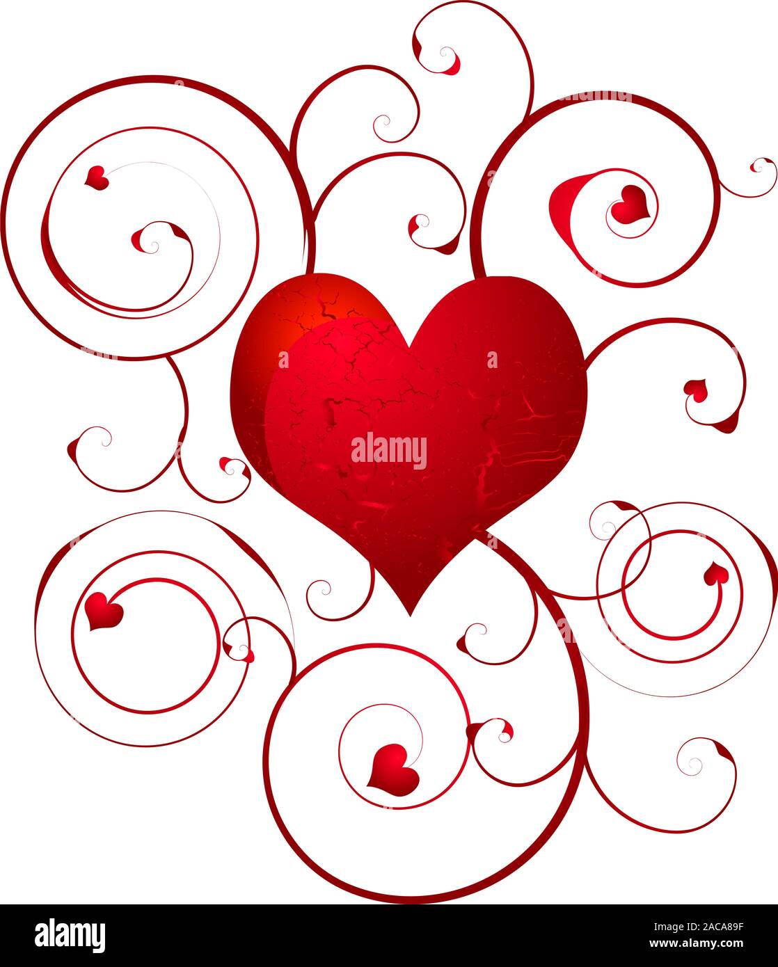 love heart swirl Stock Photo - Alamy
