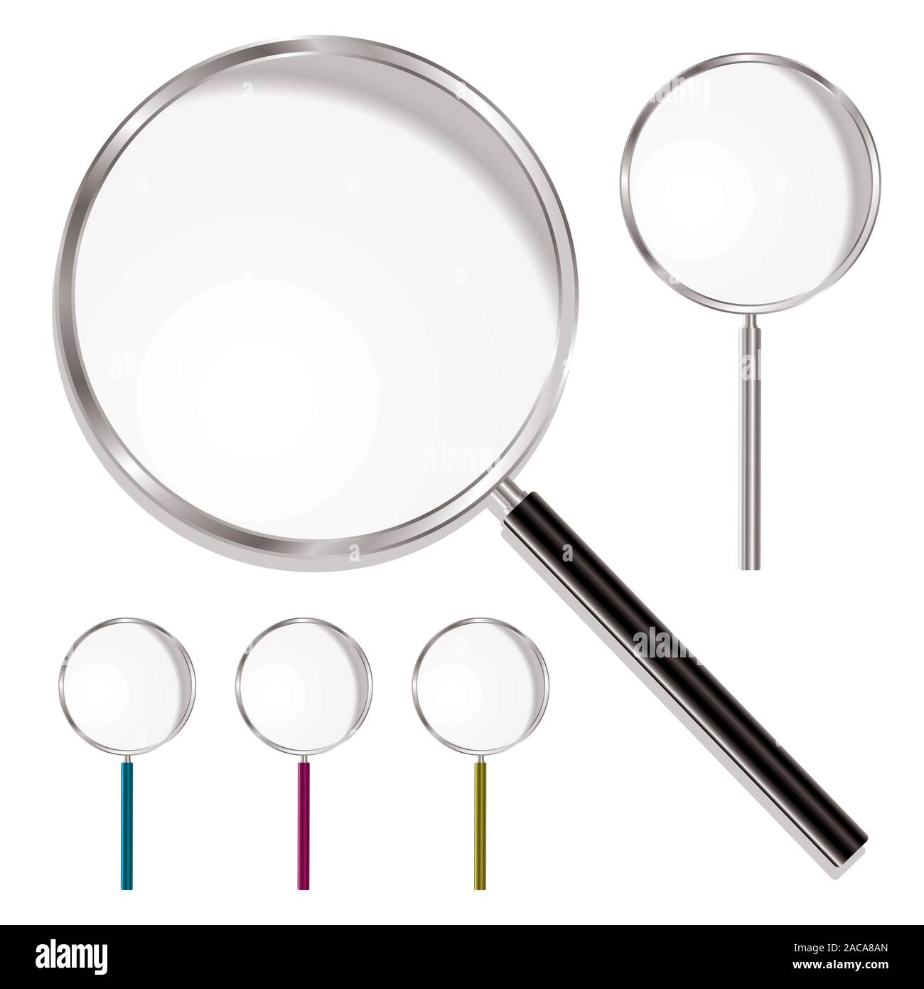 Magnifying glass black plastic hi-res stock photography and images - Alamy