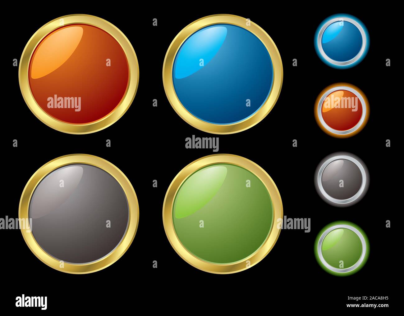 metal rim buttons Stock Photo - Alamy