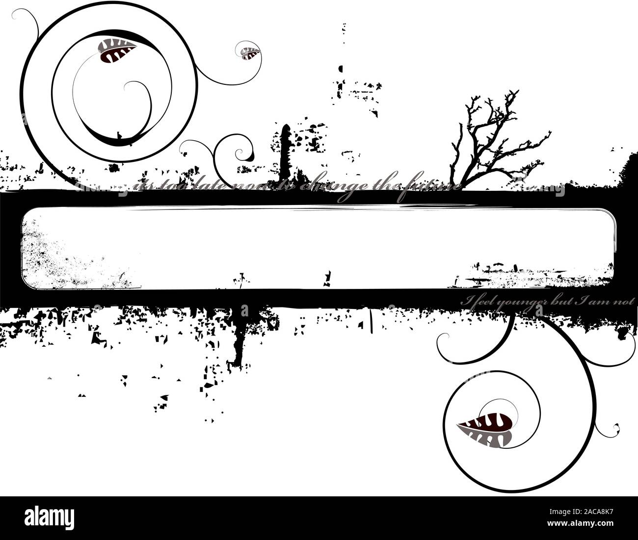 mono floral tag Stock Photo - Alamy